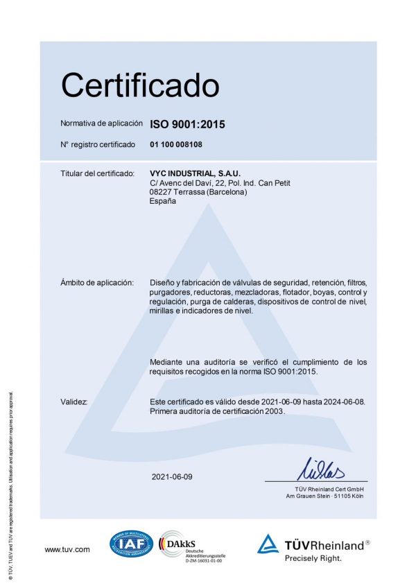 VYC Certificate - TOKLAIASIA トウカイアジア vac certificate เอกสาร เซฟตี้วาล์ว ...