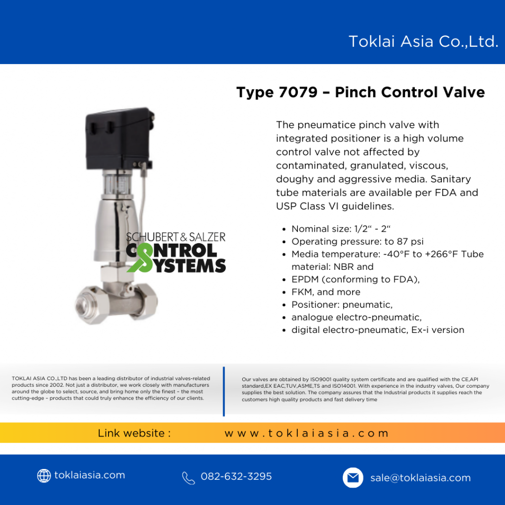 Type 7079 – Pinch Control Valve - TOKLAIASIA トウカイアジア